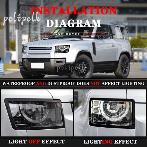For Land Rover Defender 90 110 2020-2025 ABS Front Headlight Clear ...