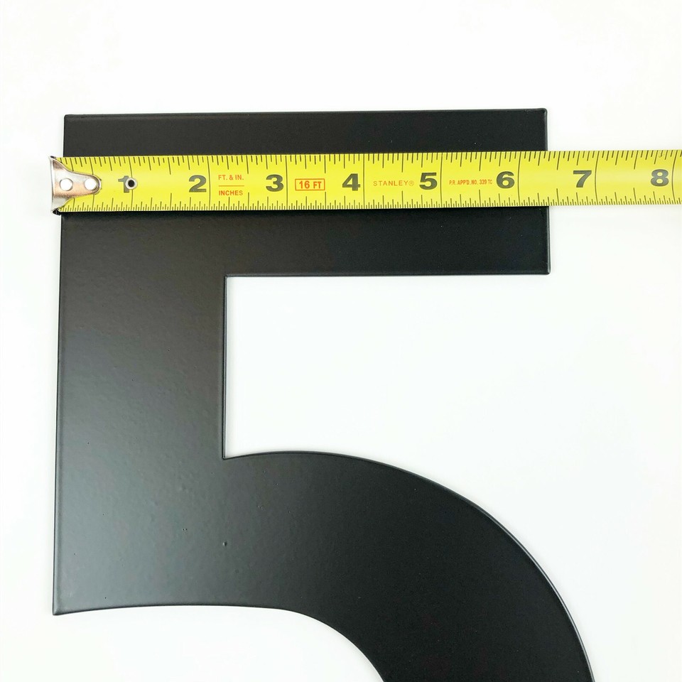 12 inch 0 to 9 Large Numbers Black Metal Iron Home House Street ...