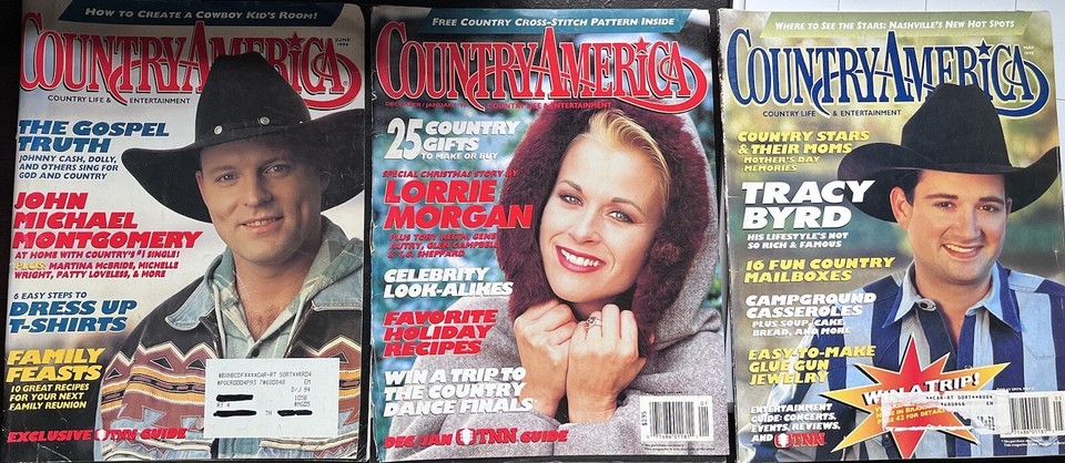Country America Vintage magazines 1994, 1995, 1996. Country Music Stars ...