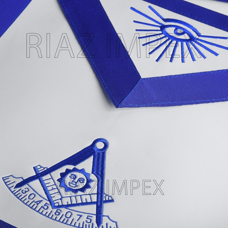Masonic FREEMASON PAST Master Mason Square & Compass Blue APRON | eBay