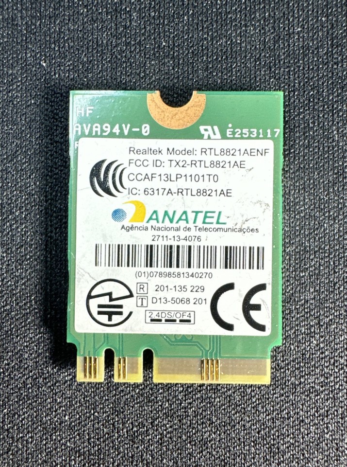 Lenovo 00JT482 Realtek RTL8821AE 802.11ac + Bluetooth 4.0 NGFF P/N ...