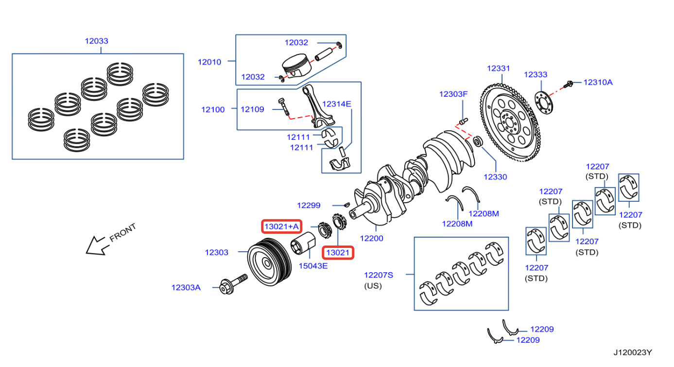 Genuine OEM Timing Chain Kit for Infiniti QX80 Q70 Nissan Armada Patrol ...