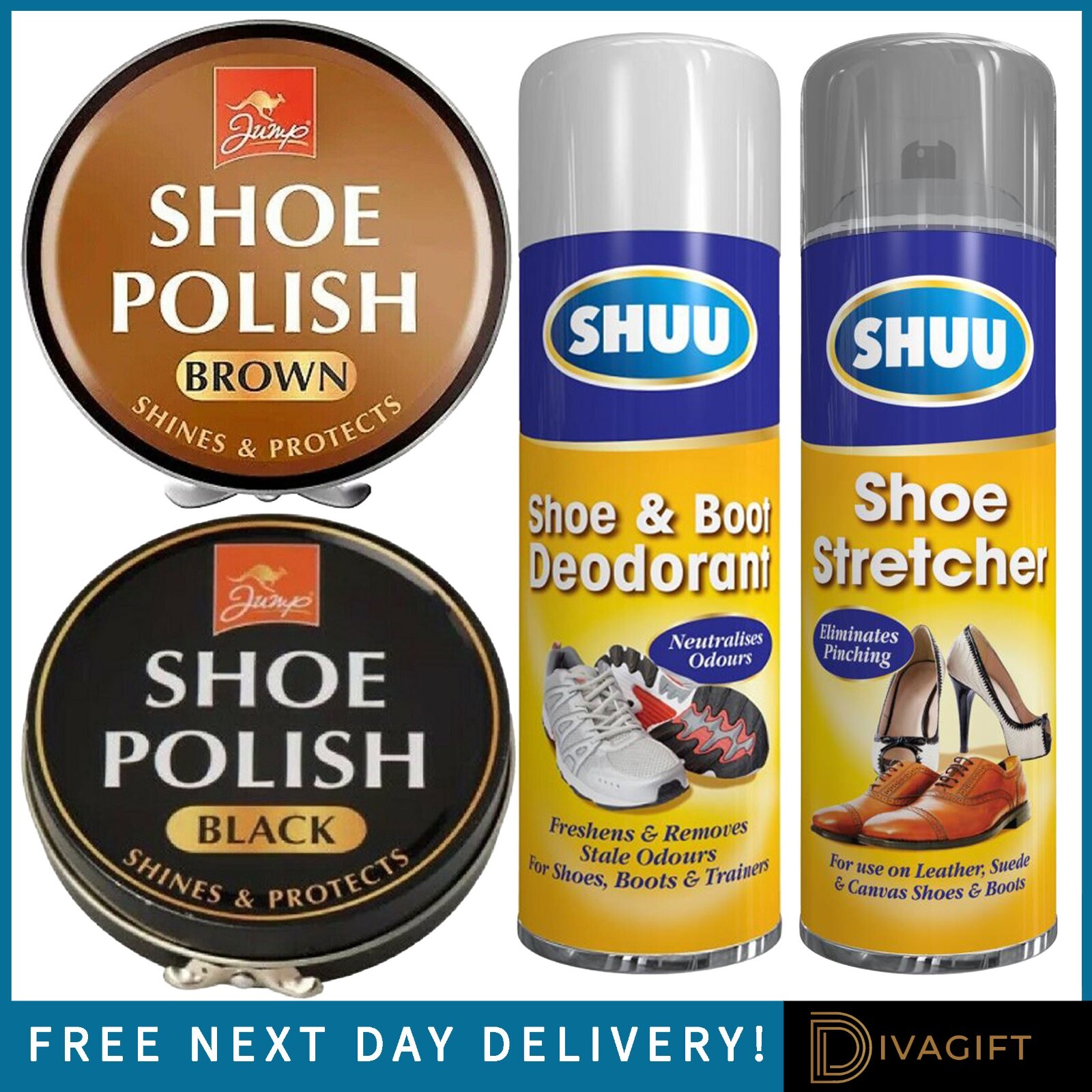 SHOE SHINE POLISH CREAM LEATHER BOOTS SHOE CARE RESTORATION DEODORANT ...