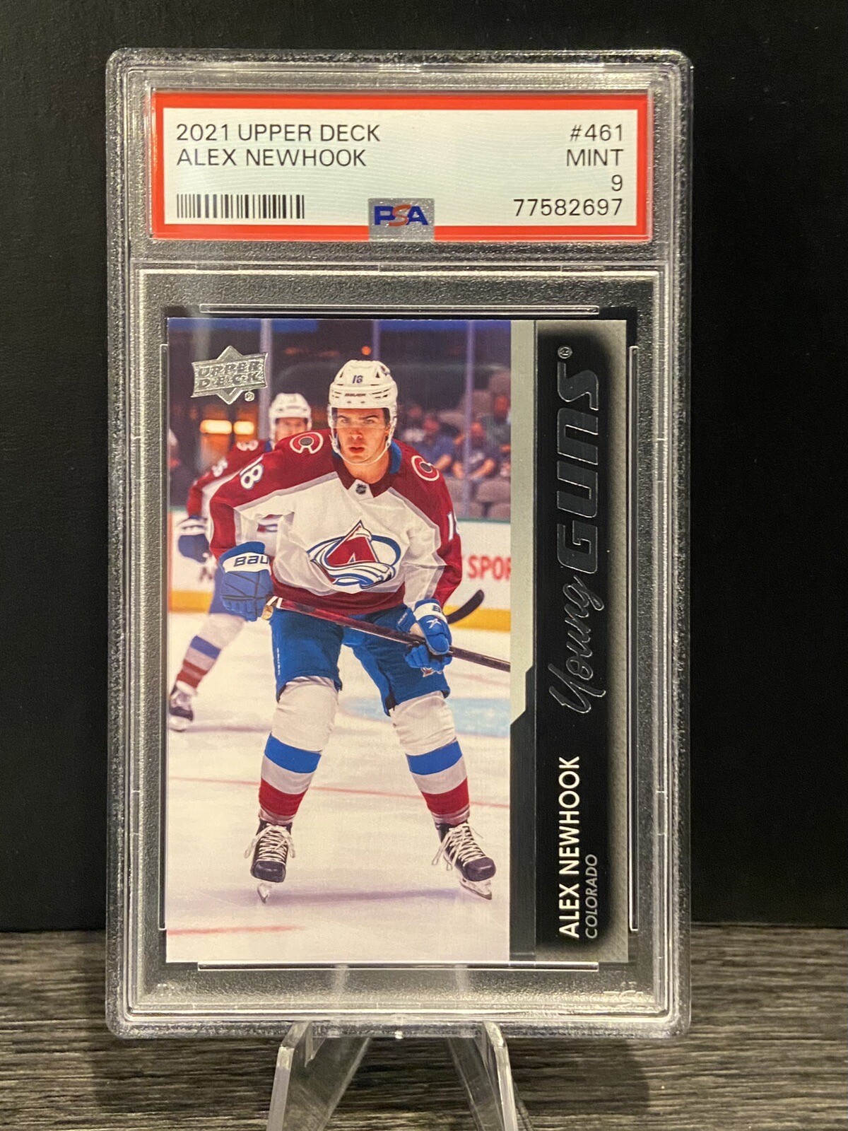 Alex Newhook 2021-22 Upper Deck Young Guns RC Rookie #461 PSA 9 MINT ...