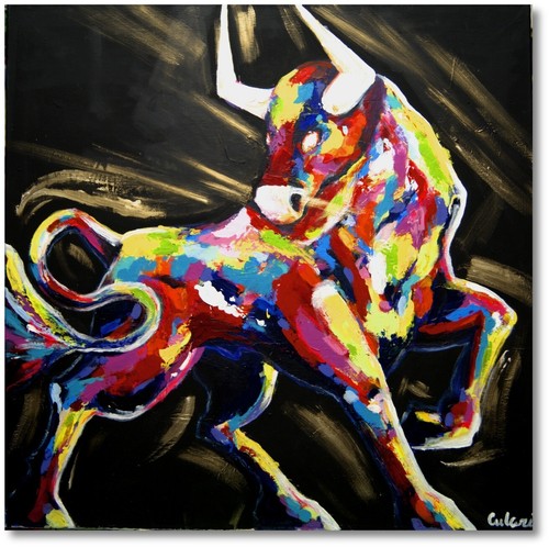 Atelier Culari Art Unikat Stier Bulle Gemälde Kunst Abstrakt Wandbild ...