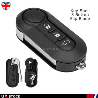 Replacement 3 Button Key Fob Case for Fiat 500 L Ducato Doblo Punto ...