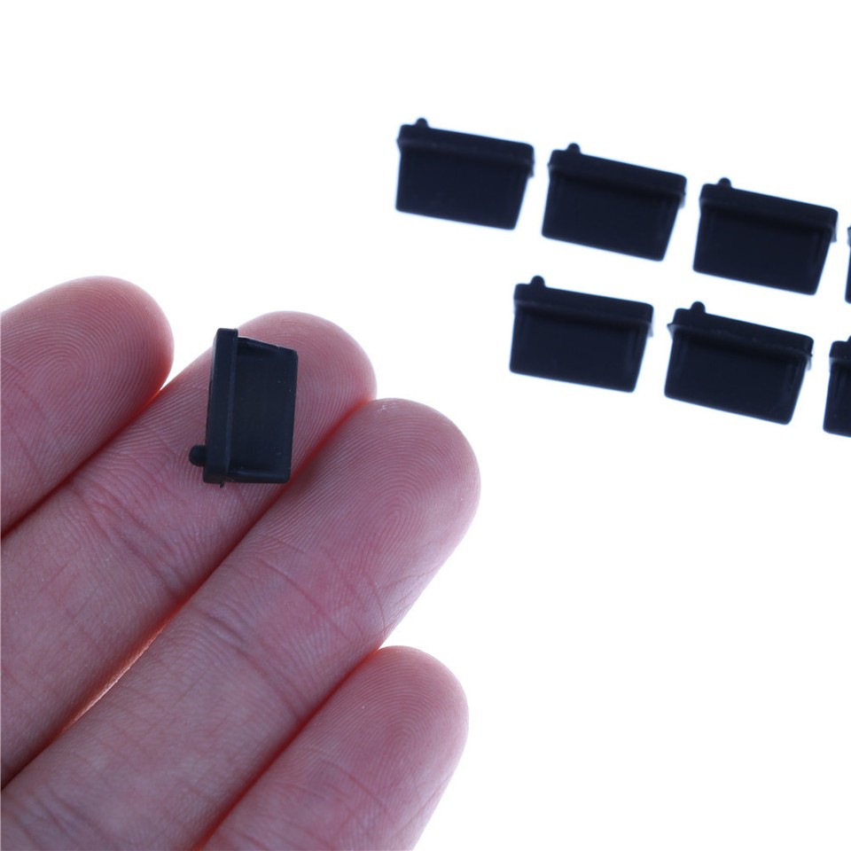 10X Black Rubber A Type Female USB Anti Dust Protector Plugs Stopper ...