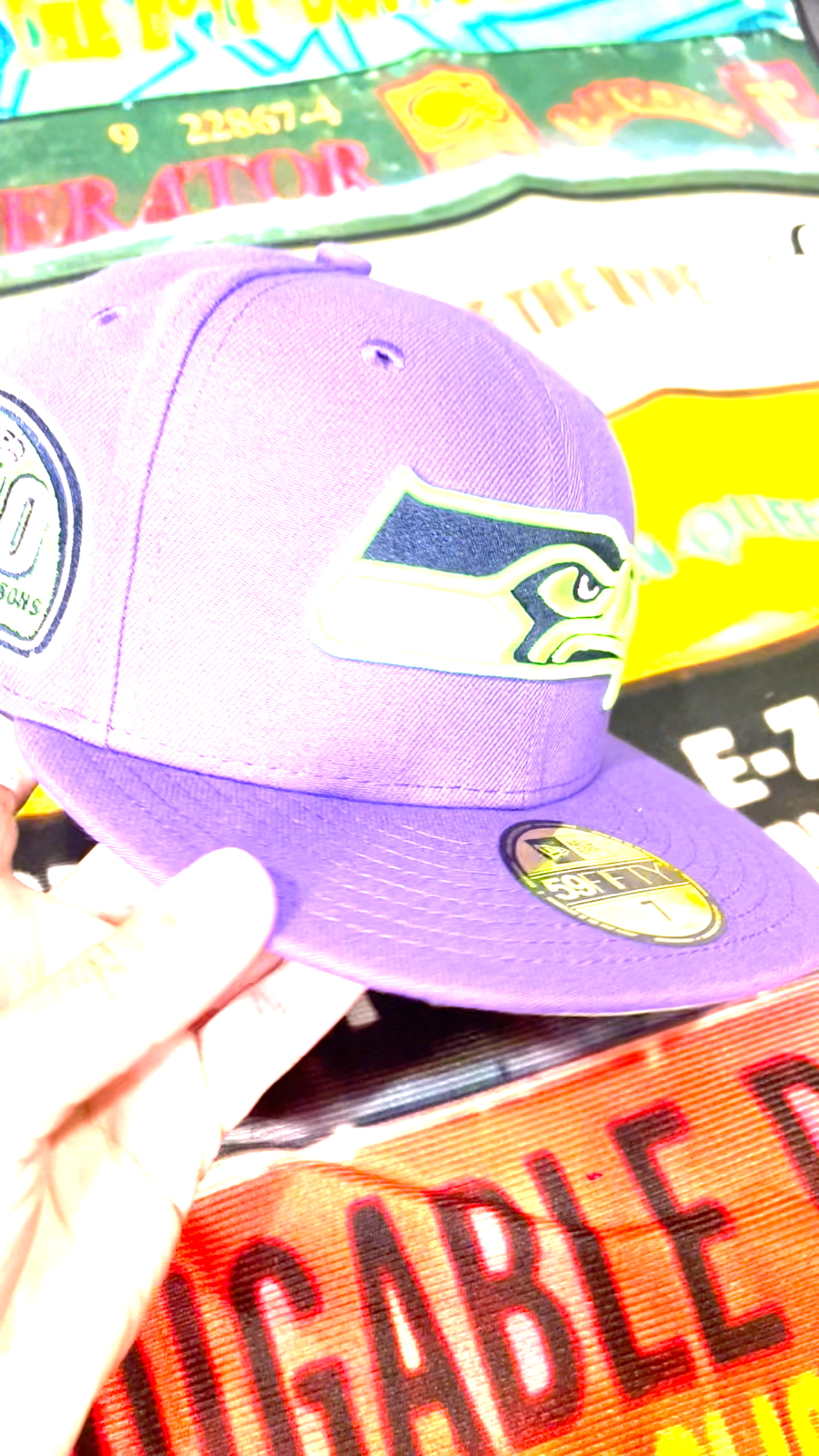 NEW ERA SEAHAWKS 40 SEASON PATCH Custom 59Fifty PURPLE (ONLY 50 MADE ...
