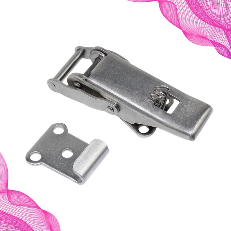 Wooden Case Mouth Lock Stainless Steel Box Spring Hook Buckle Lock ...