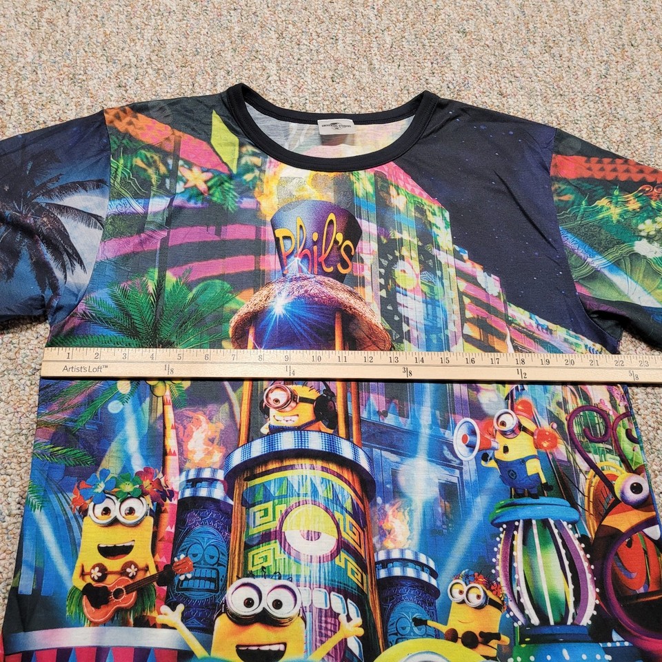 Despicable Me Minions Shirt Mens XL Colorful Neon City Universal Japan ...