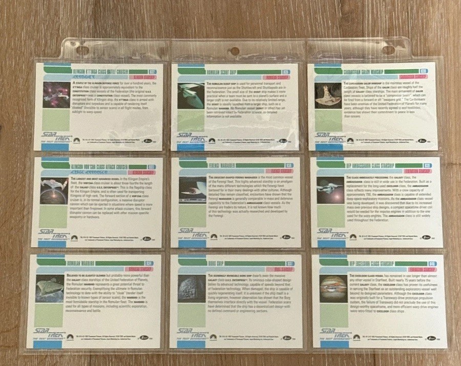 Star Trek the Next Generation Trading Card Set of 120 + 01A-01E subset ...
