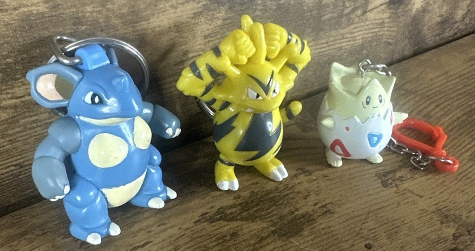 Large Bundle Of Three Vintage Pokemon Figure Key Chains Fast & Reliable ...
