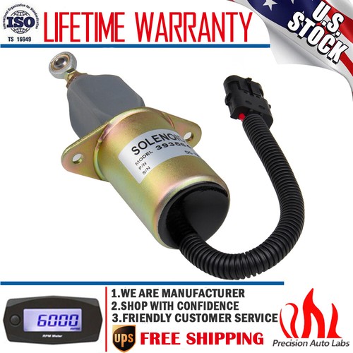 8.3L 5.9L Fuel Shutoff Solenoid 3" For Cummins 3935649 3934171 3927152 ...
