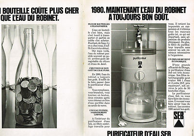 PUBLICITE ADVERTISING 064 1980 SEB purificateur d'eau ( 2 pages) | eBay