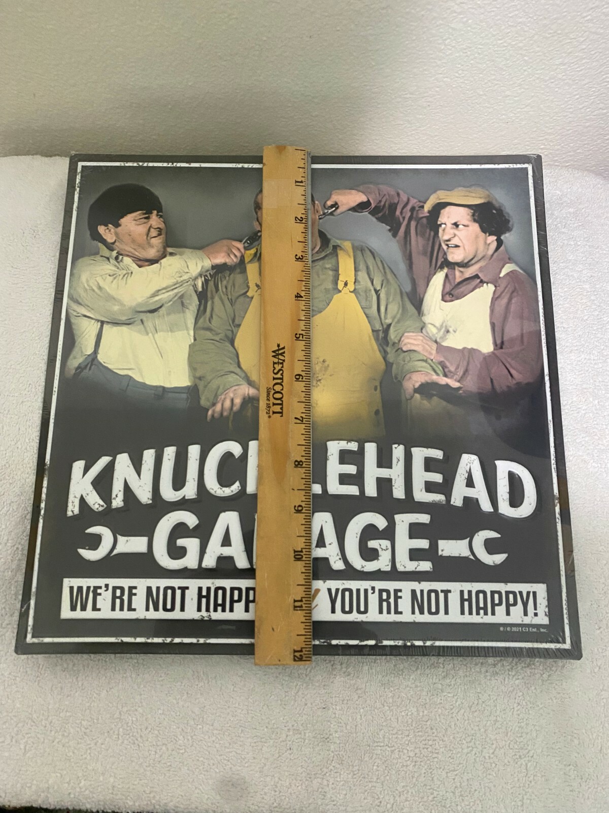 KNUCKLEHEAD GARAGE "WE'RE NOT HAPPY, 'TIL' YOU'RE NOT HAPPY! SIGN THREE ...