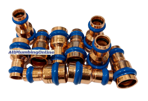 10 x AW Metpress 20-15mm, ¾-½" Water Copper Press Reducer Coupling DN20 ...