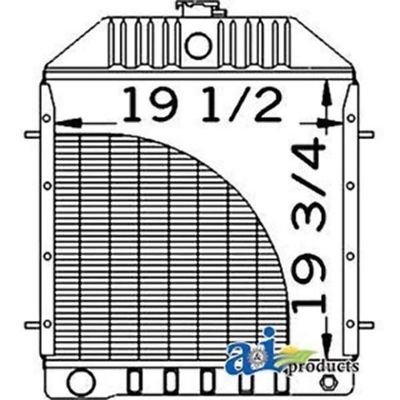 D81055 Radiator Fits Case-IH 480D 480LL 580D 580SD 584D 585D 586D 1845 ...