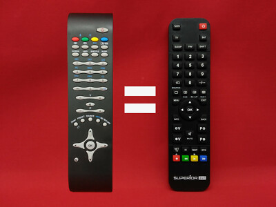 TELEFUNKEN TV REPLACEABLE Remote Control // TV Model: T42R884FHD DVB-T ...