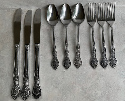 NORMANDY Stainless Japan Textured Glossy Black Accent Silverware ...
