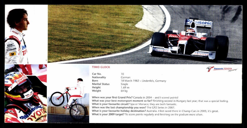 Timo Glock Autogrammkarte Tourenwagen+ G 12020 D | eBay