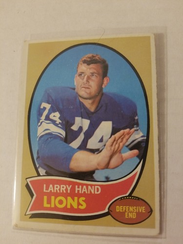 1970 Topps Football Card - #149 Larry Hand (RC) - Detroit Lions - Vg ...