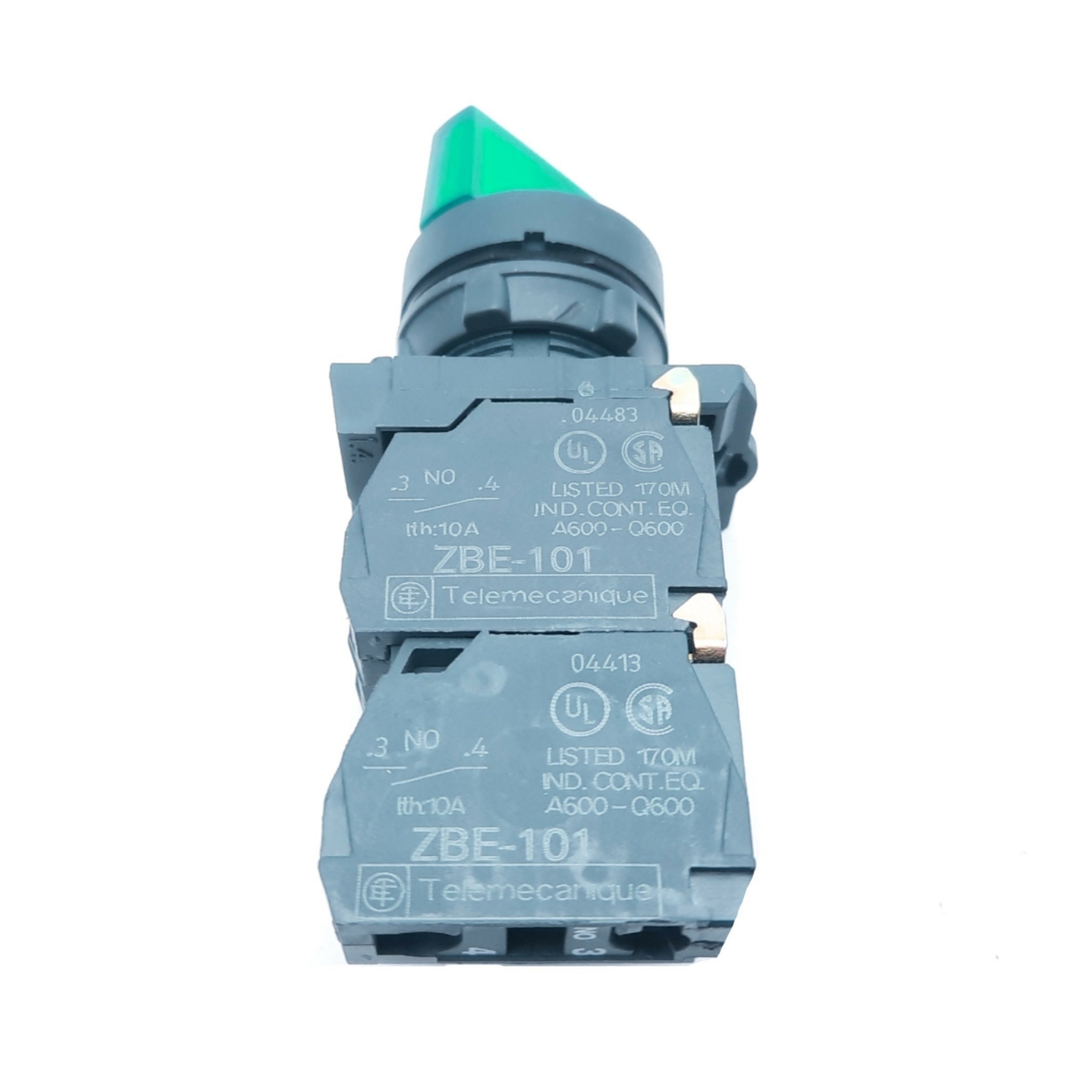 Telemecanique ZBE-101/ZBE-102/ZBV-G3 Green Illuminated Selector Switch ...