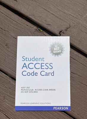 Student Access Code Card HIST 202 MyHistoryLab | eBay