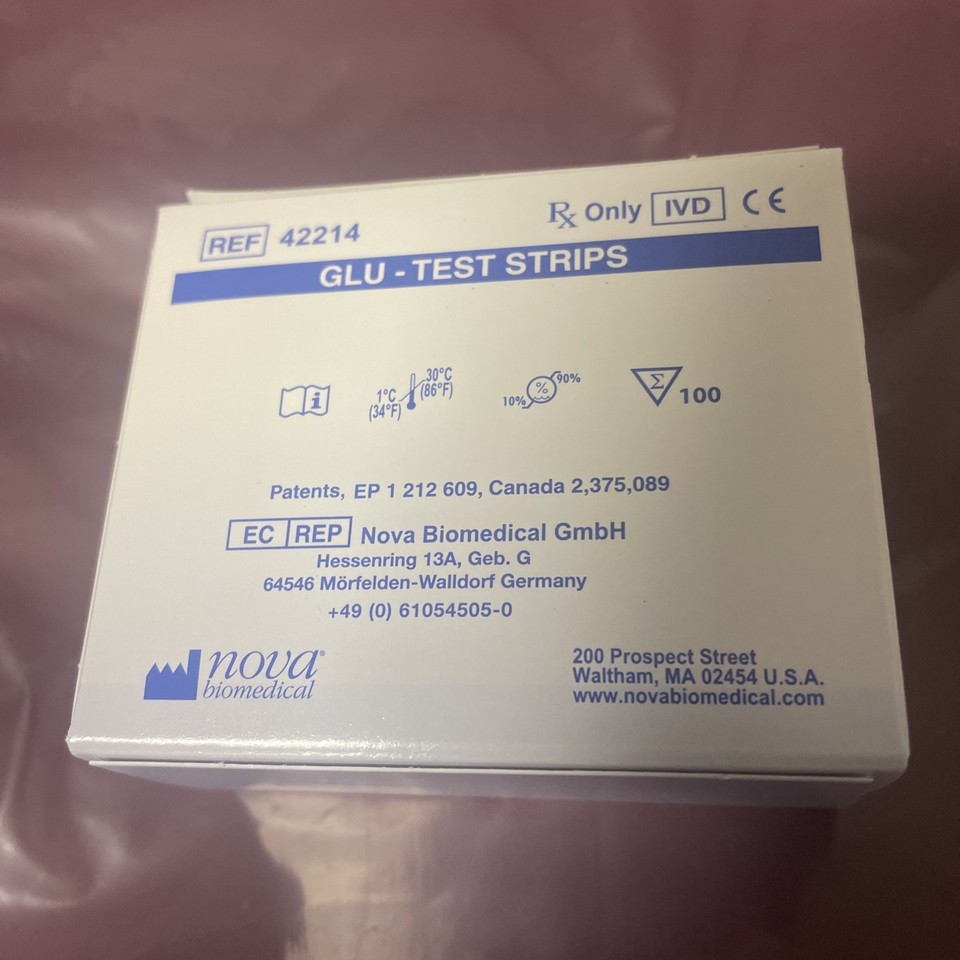 NOVA BIOMEDICAL 42214 Stat Strip Xpress Glu Test Box Of 18 | eBay