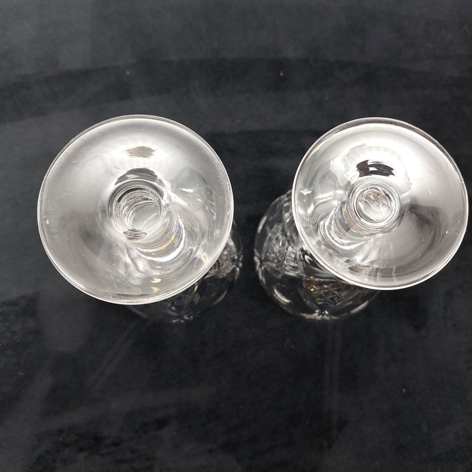 Royal Brierley Crystal Elizabeth Wine Glass x2 12cms Height 140ml ...