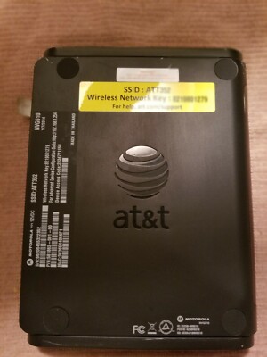 AT&T Motorola NVG510 Internet Wireless 4-port Modem Router "No Power ...