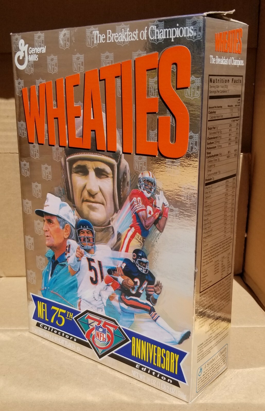 Wheaties NFL 75th Anniversary Box. Opened. Collectors Edition 1995 | eBay