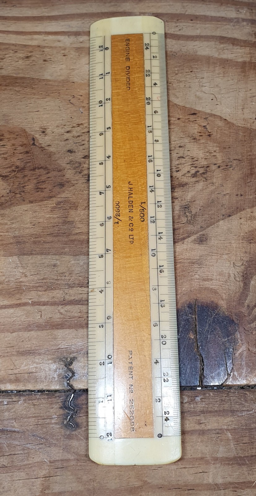 Vintage J Halden & Co Wooden Scale Ruler Draughting Technical Surveying ...