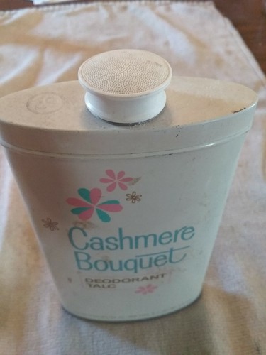 Vintage CASHMERE BOUQUET Talcum Powder Litho Colgate-Palmolive Art Deco ...