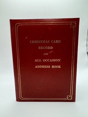 Vintage Christmas Card List Book 4 Year Record Address Book Unused USA ...