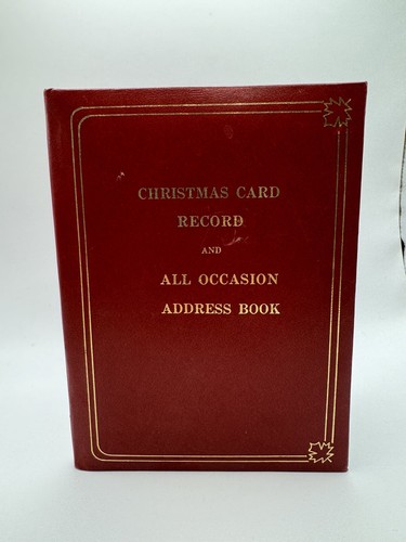 Vintage Christmas Card List Book 4 Year Record Address Book Unused USA ...