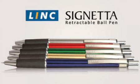10 X Linc Signetta Ball Point Pen Retractable Multi-Color Smooth Flow ...