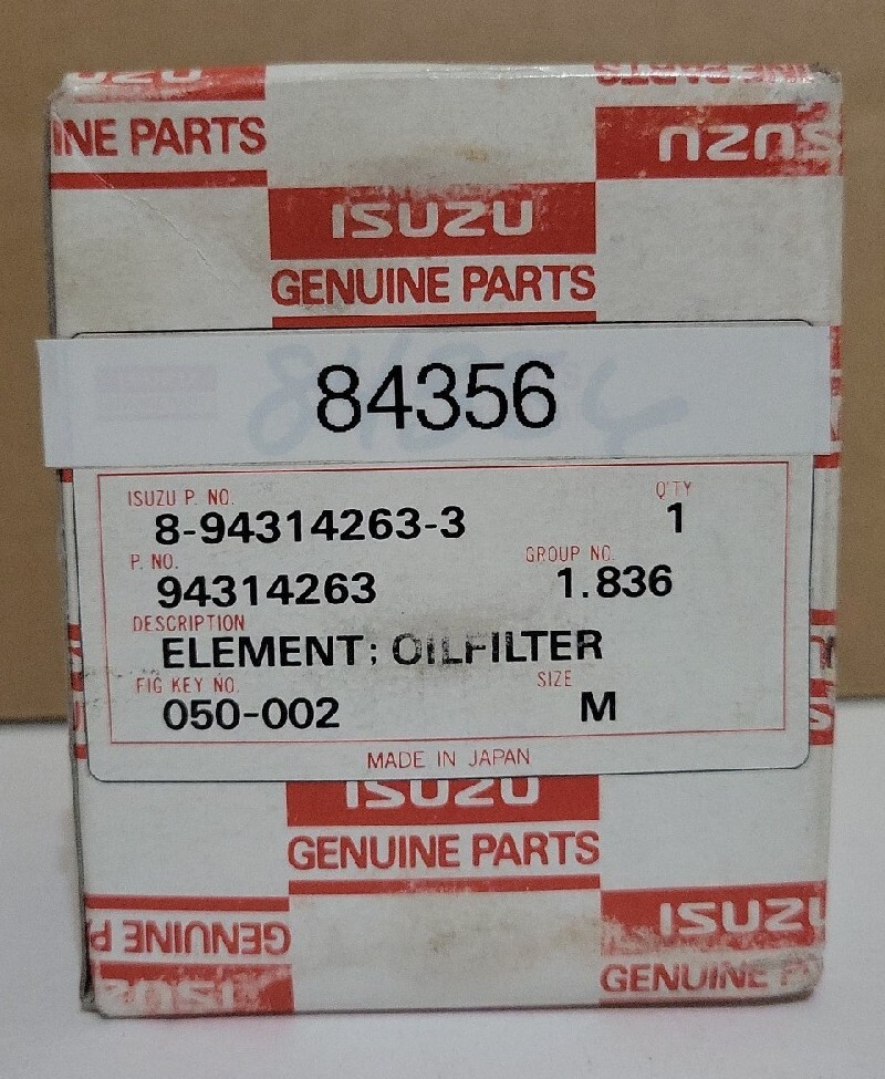 ISUZU 8943142633 - cross reference oil filters | oilfilter ...