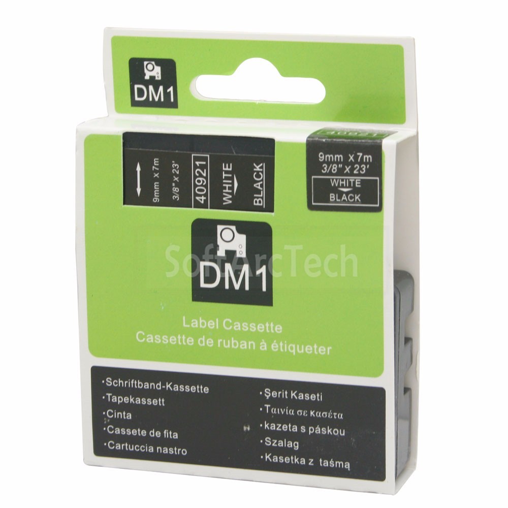 5pk White On Black Label Tape Compatible For DYMO 40921 D1 9mm 3 8 5pk White On Black Label Tape Compatible For DYMO 40921 D1 9mm 3 8