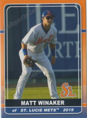 2019 St Lucie Mets Matt Winaker Rookie RC NY | eBay