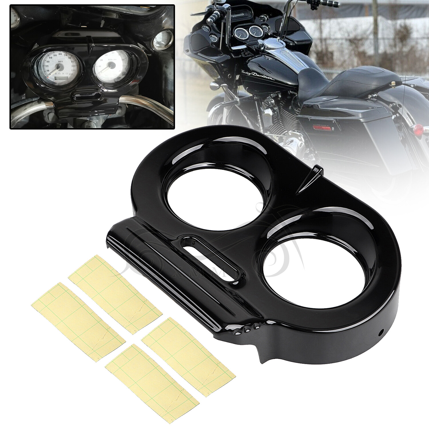 Top Plastic Gauge Cover Nacelle Housing Fairing For Harley Road Glide ...