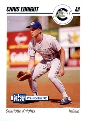 1992 Charlotte Knights SkyBox #154 Chris Ebright Tulsa Oklahoma OK Baseball Card | eBay