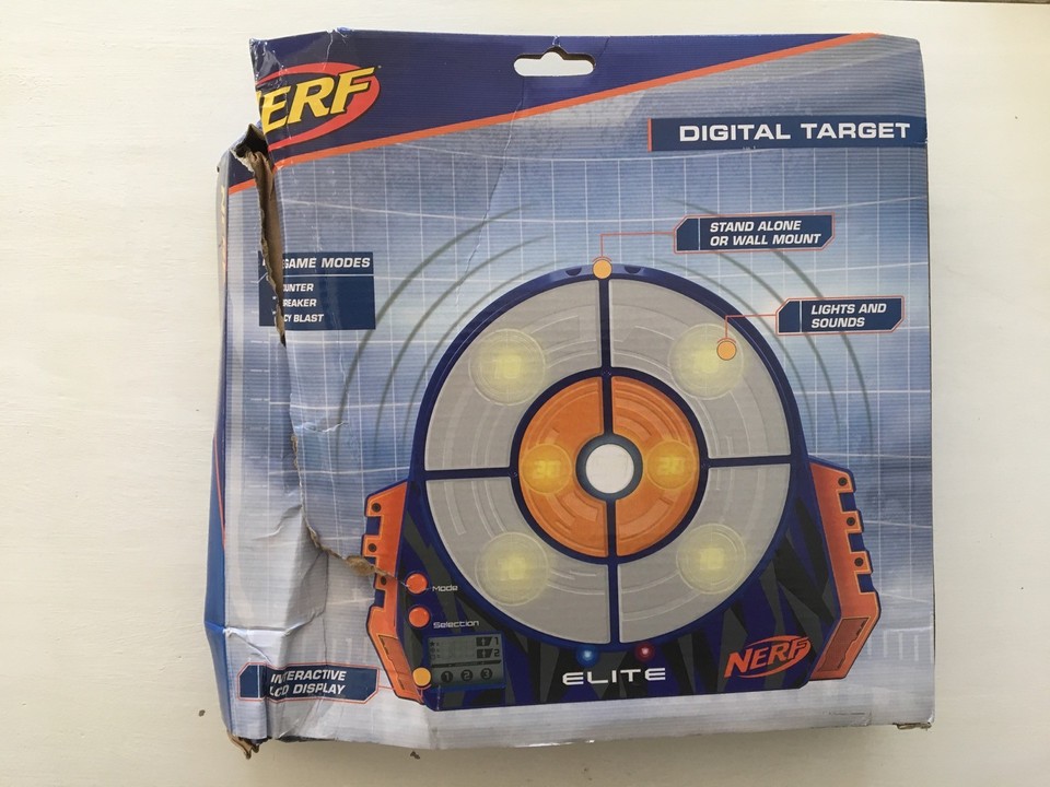 NERF Digital Light-Up Target Practice, LCD display, Multiple Game Modes ...
