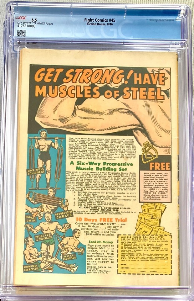 FIGHT COMICS 45 CGC 6.5 CLASSIC Señorita Rio Cover! | eBay