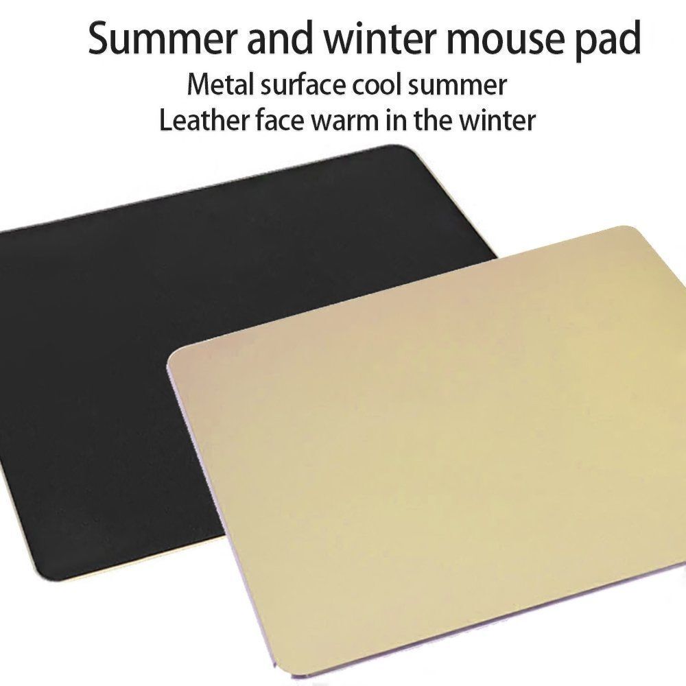 Non-slip Aluminum Alloy Mouse Pad Metal Computer Gaming Mice Mat For PC ...
