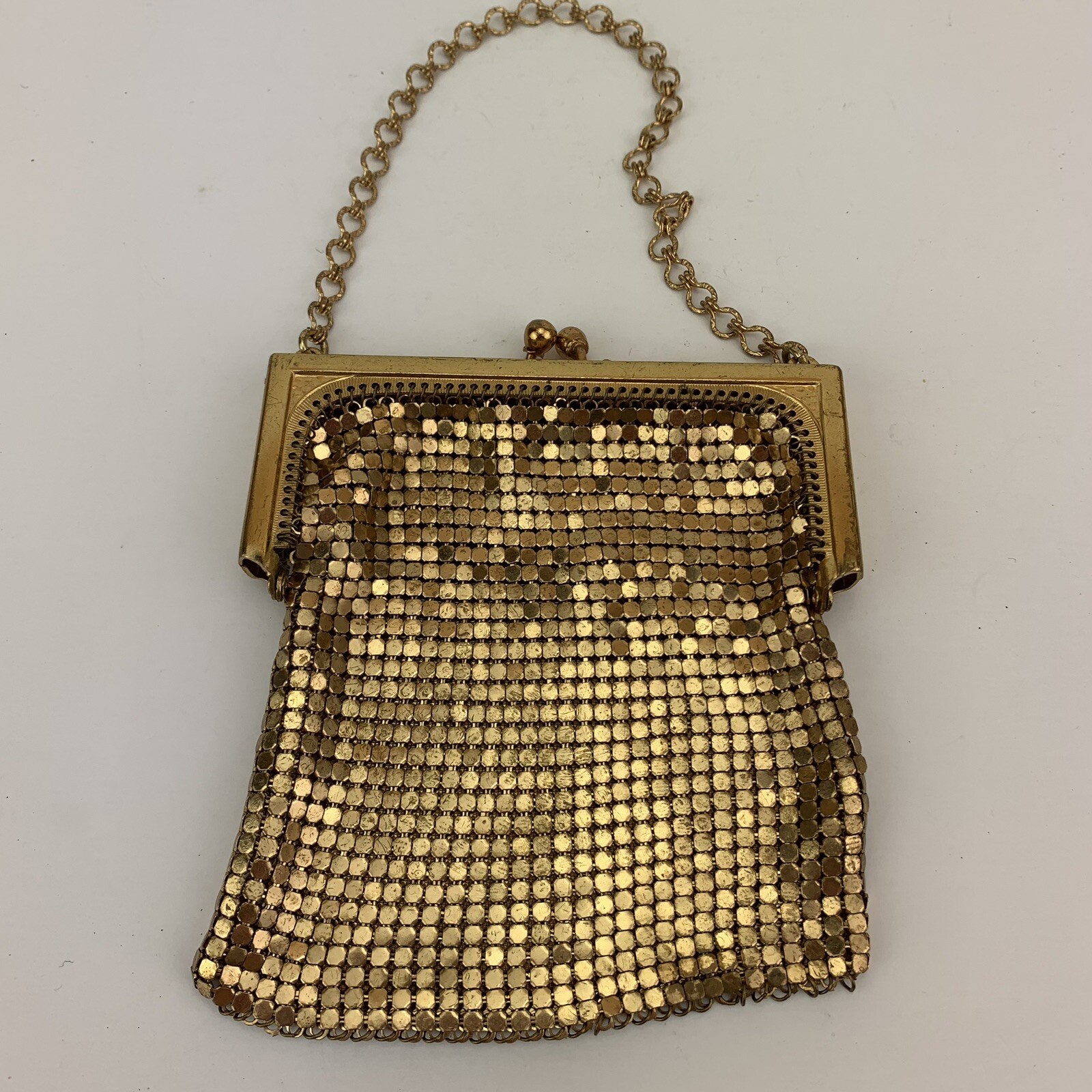 1920s Vintage Metal Mesh Change Purse Metallic Gold C… - Gem