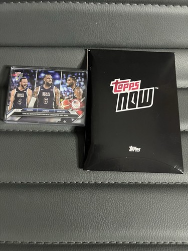 Five 2024 Topps Now Team USA Olympics Steph Curry LeBron James Kevin ...