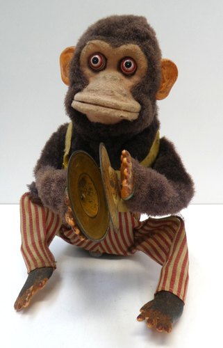 VINTAGE CYMBAL MONKEY DRUMMER WIND UP CLOCKWORK TIN TOY PLASTIC | eBay