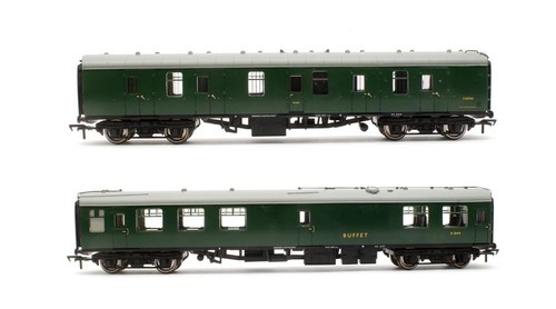 BACHMANN 'OO' GAUGE PAIR OF BR SR GREEN MKI RMB/BG PASSENGER CAR COACHES | eBay UK
