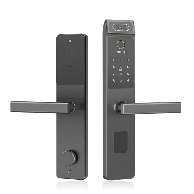 Biometric Smart Door Lock Face Recognition FingerPrint Passcode ...