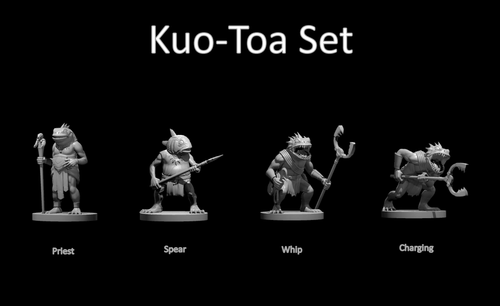 DnD Kuo Toa Monster Manual Set 32mm Scale TTRPG | eBay